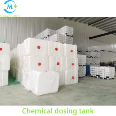 China Rectangular 160L Plastic Chemical Storage Tanks For Equipment Level PAC PAM Supply for sale