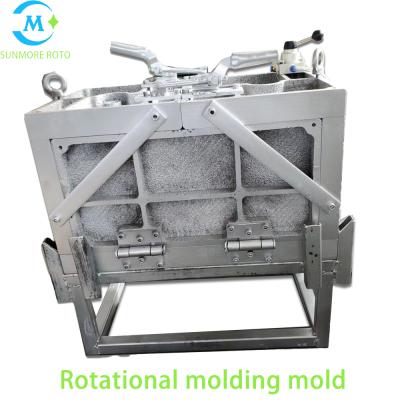 China 900mm Height LLDPE Forklift Storage Container Rotomolding Mold For Industrial Bulk Material Storage for sale