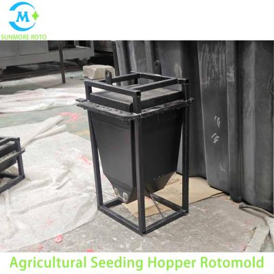 China OEM ODM Agricultural Seeding Hopper Rotational Steel Mould Farm Plastic Hopper Roto Mold for sale