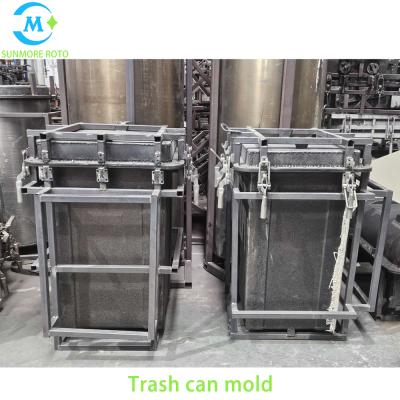 China Heavy Duty Steel Rotomoulding Dustbin Mould for Outdoor HDPE Garbage Bin for sale