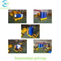 China Custom Rotomolded HDPE Secondary Containment Spill Tray for Drum & IBC Tote Storage for sale