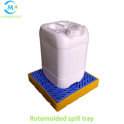 China Custom Rotomolded HDPE Secondary Containment Spill Tray for Drum & IBC Tote Storage for sale