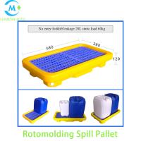 China Custom Rotomolding Mold for HDPE 20L Spill Containment Pallet with Grid Top for Chemical Drums for sale