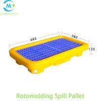 China Custom Rotomolding Mold for HDPE 20L Spill Containment Pallet with Grid Top for Chemical Drums for sale