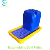 China Custom Rotomolding Mold for HDPE 20L Spill Containment Pallet with Grid Top for Chemical Drums for sale