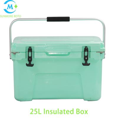 China SUNMORE 25L Mint Green Rotomolded Insulated Cooler Box for Outdoor & Catering Use for sale