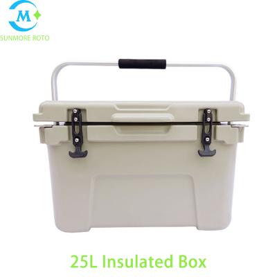 China Custom 25L Stone Gray HDPE Cooler Box for Commercial Catering & Outdoor Storage for sale