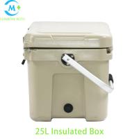 China Custom 25L Stone Gray HDPE Cooler Box for Commercial Catering & Outdoor Storage for sale