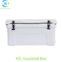 China SUNMORE 45L Large-Capacity White Rotomolded Cooler Box for Family & Commercial Use for sale