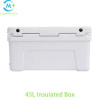 China SUNMORE 45L Large-Capacity White Rotomolded Cooler Box for Family & Commercial Use for sale
