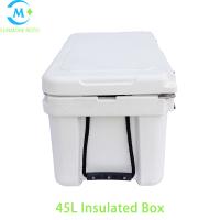China SUNMORE 45L Large-Capacity White Rotomolded Cooler Box for Family & Commercial Use for sale