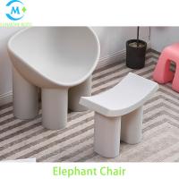 China SUNMORE Orange Rotomolded Elephant Chair Set, Modern Sculptural Lounge Chair & Matching Stool for sale