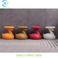China SUNMORE Rotomolded Cartoon Swan Shaped Accent Side Table for Living Room Decor for sale