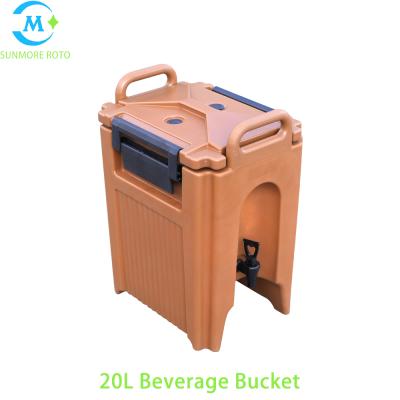 China OEM 20L Rotational Molding Insulated Beverage Bucket, Leakproof Thermal Drink Dispenser with Tap Spigot for sale