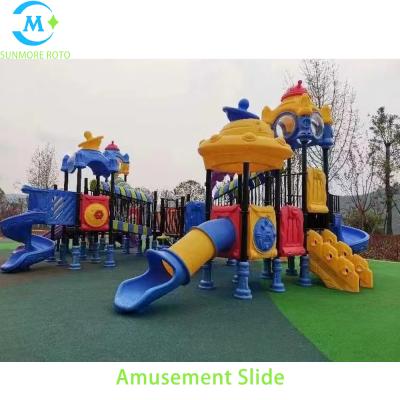 China OEM Rotational Molding Outdoor Play Slide, Colorful Plastic Integrated Children Playground Equipment for sale
