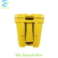 China SUNMORE 80L Rotomolded Vacuum Insulated Cooler Box, Wheeled HDPE Long Lasting Ice Retention Vacuum Box for Outdoor Seafood Transport for sale