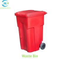 China SUNMORE Factory Colorful Rotomolded Garbage Bin, Large Capacity Wheeled Waste Container for Street Park Sanitation for sale