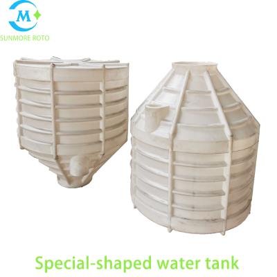China SUNMORE Rotomolded Special-Shaped HDPE Water Tank, Reinforced Rib Custom Irregular Plastic Water Storage Tank For Sewage Treatment & Farm Water Supply for sale