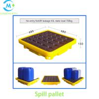 China OEM Rotational Molding Spill Pallet, Anti-Corrosion HDPE Chemical Drum Leak Containment Tray For Warehouse Factory for sale