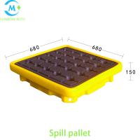China OEM Rotational Molding Spill Pallet, Anti-Corrosion HDPE Chemical Drum Leak Containment Tray For Warehouse Factory for sale