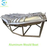 China SUNMORE Large Length Integral Welded Aluminum Rotomold Boat Mold, Streamline Hull Rotational Mould For Long HDPE Aquaculture Fishing Boat Production for sale