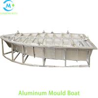 China SUNMORE Large Length Integral Welded Aluminum Rotomold Boat Mold, Streamline Hull Rotational Mould For Long HDPE Aquaculture Fishing Boat Production for sale