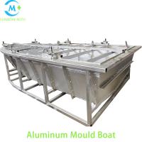 China SUNMORE Large Length Integral Welded Aluminum Rotomold Boat Mold, Streamline Hull Rotational Mould For Long HDPE Aquaculture Fishing Boat Production for sale