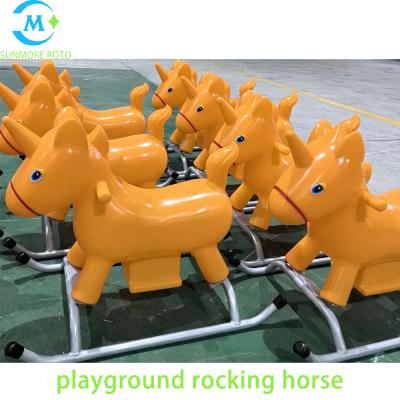 China SUNMORE Factory Weatherproof Rotomolded Unicorn Rocker, Color Custom Kids Outdoor Playground Rocking Animal Toy for sale