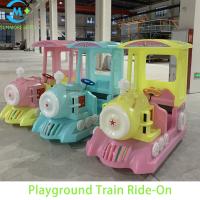 China OEM One-Piece Rotational Molding Plastic Kids Train Car, Anti-Corrosion HDPE Outdoor Children Play Locomotive Ride-On Toy for sale