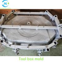 China SUNMORE Thickened Cast Aluminum Rotomolded Tool Box Mold, Custom Size Plastic Storage Case Rotational Mould For Hardware Equipment Box Production for sale