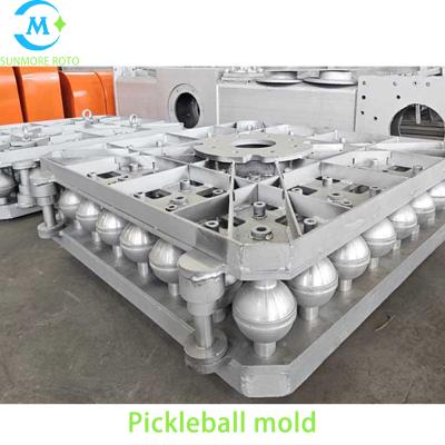 China SUNMORE Multi-Cavity Cast Aluminum Rotomolded Pickleball Mold, Custom Size Plastic Pickleball Rotational Mould For Sports Ball Production for sale