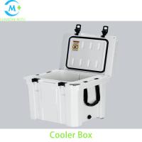 China OEM One-Piece Rotational Molding Plastic Cooler Box, Long Heat Preservation HDPE Ice Cooler For Beach Picnic Travel for sale