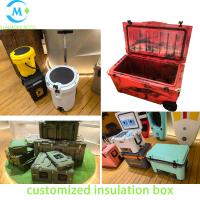 China SUNMORE Custom Rotomolded HDPE Insulated Cooler Box, Multi-Size Camo Solid Color Portable Ice Chest With Wheel Trolley For Camping Fishing Seafood Transport for sale