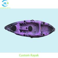 China OEM Custom Color Pattern Rotational Molding Sit-On-Top Kayak, Thickened HDPE Double Person Fishing Kayak For Water Sports for sale