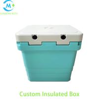 China SUNMORE Custom Rotomolded HDPE Insulated Cooler Box, Long Cold Retention Sealed Portable Ice Chest For Camping Picnic Seafood Fresh Transport for sale