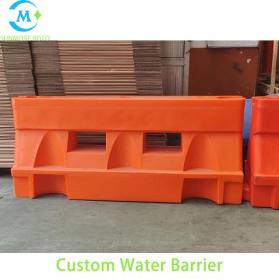 China Sunmore Rotomolded Plastic Water Filled Traffic Barrier, Hollow Fillable Water Barrier For Road Construction Safety Isolation for sale