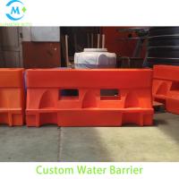 China Sunmore Rotomolded Plastic Water Filled Traffic Barrier, Hollow Fillable Water Barrier For Road Construction Safety Isolation for sale