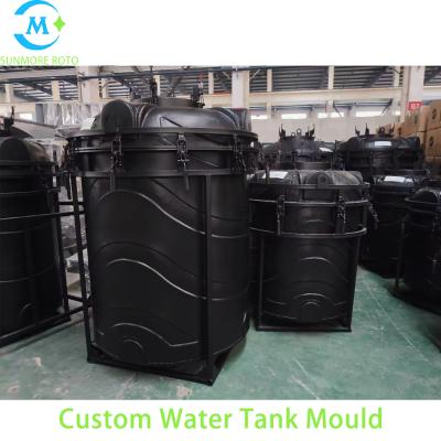 China Custom Steel Frame Rotomolding Vertical Water Tank Mold, Thick Cast Aluminum Rotational Mould For Industrial Plastic Water Storage Tank Production for sale