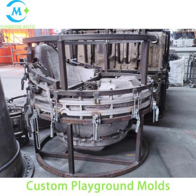 China Custom Steel Frame Rotomolding Playground Equipment Mold, Thick Cast Aluminum Rotational Mould For Plastic Kids Outdoor Playground Toys Production for sale
