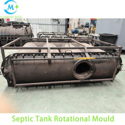 China Custom Steel Frame Rotomolded Septic Tank Mould, Thick Welded Steel Rotational Mold For LLDPE Plastic Sewage Septic Tank Production for sale