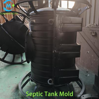 China Custom Steel Frame Rotomolded Septic Tank Mold, Thick Welded Steel Rotational Mould For Integrated LLDPE Underground Sewage Purification Tank Production for sale