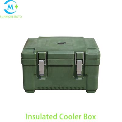 China SUNMORE ROTO OEM Custom 10-15L Rotomolded Insulated Cooler Box, Food Grade LLDPE Waterproof Thermal Preservation Storage Box For Catering Seafood Delivery for sale