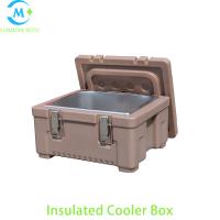 China Custom 10-15L Food Grade Insulated Cooler Box, Stainless Steel Inner Liner Rotomolded Waterproof Thermal Box For Restaurant Food Transport for sale