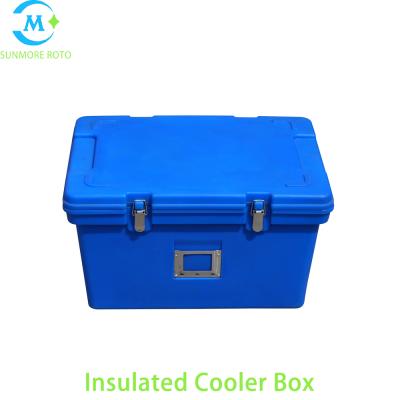 China Custom 31L Food Grade Insulated Cooler Box, One-Piece Seamless Rotomolded Waterproof Box For Central Kitchen Food Delivery for sale