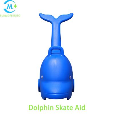 China SUNMORE ROTO OEM Custom Dolphin Shaped Skate Aid, One-Piece Rotomolded PE Ice Skating Trainer Helper For Kids Ice Rink for sale