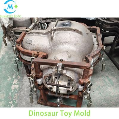 China SUNMORE ROTO OEM Custom Dinosaur Toy Rotomold, Split Aluminum Rotational Mould For Plastic Kids Play Toy Production for sale