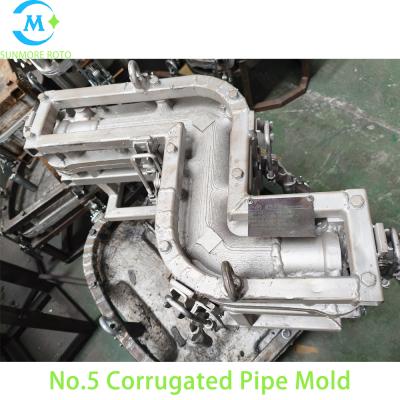 China SUNMORE ROTO OEM No.5 Corrugated Vessel Rotomold, Split Cast Aluminum Rotational Mould For Hollow Corrugated Plastic Container for sale