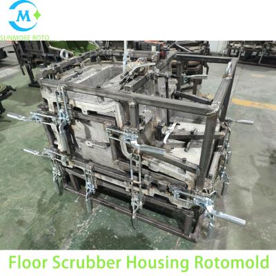 China SUNMORE ROTO OEM Floor Scrubber Housing Rotomold, Split Cast Aluminum Rotational Mould For Plastic Cleaning Equipment Shell for sale
