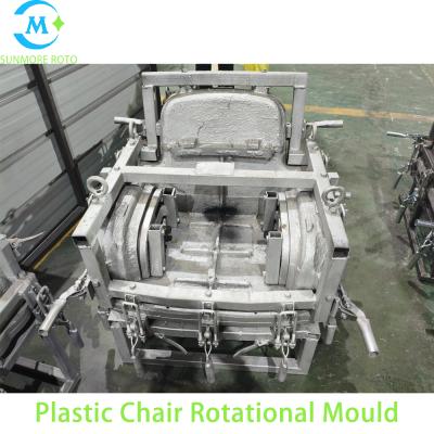 China SUNMORE ROTO OEM Plastic Chair Rotomold, Split Cast Aluminum Rotational Mould For Hollow Leisure Plastic Seat for sale