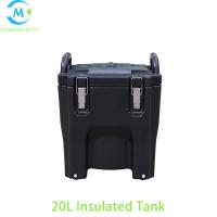 China SUNMORE ROTO 20L Rotomolded PE Insulated Tank, Portable Heat Preservation Plastic Cooler Box With Metal Latches & Handles for sale